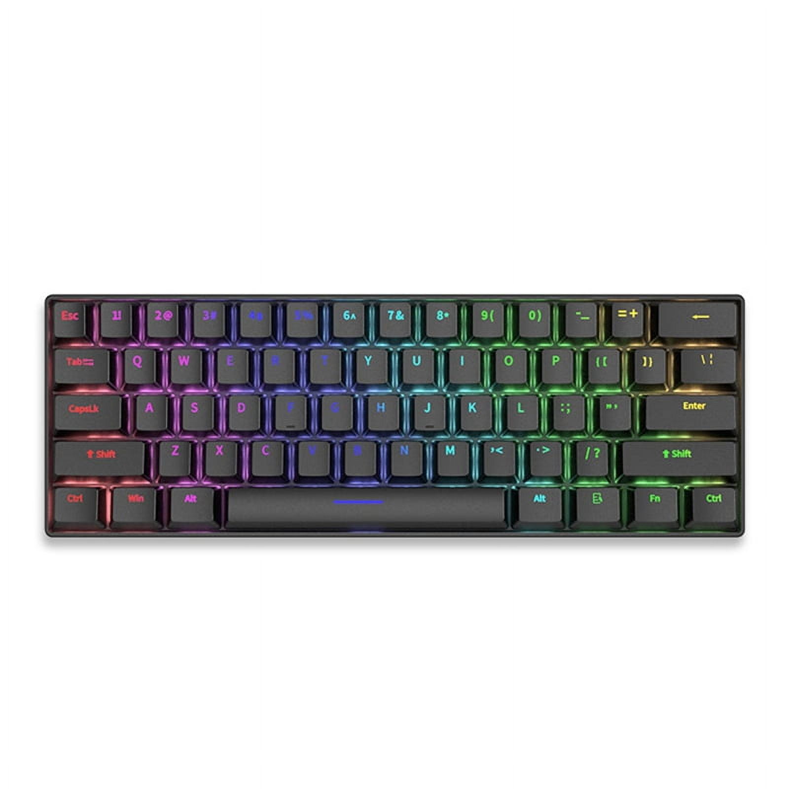 Mechanical Keyboard 61 Keys Mixed Light Hot Swap Keyboard Office ...