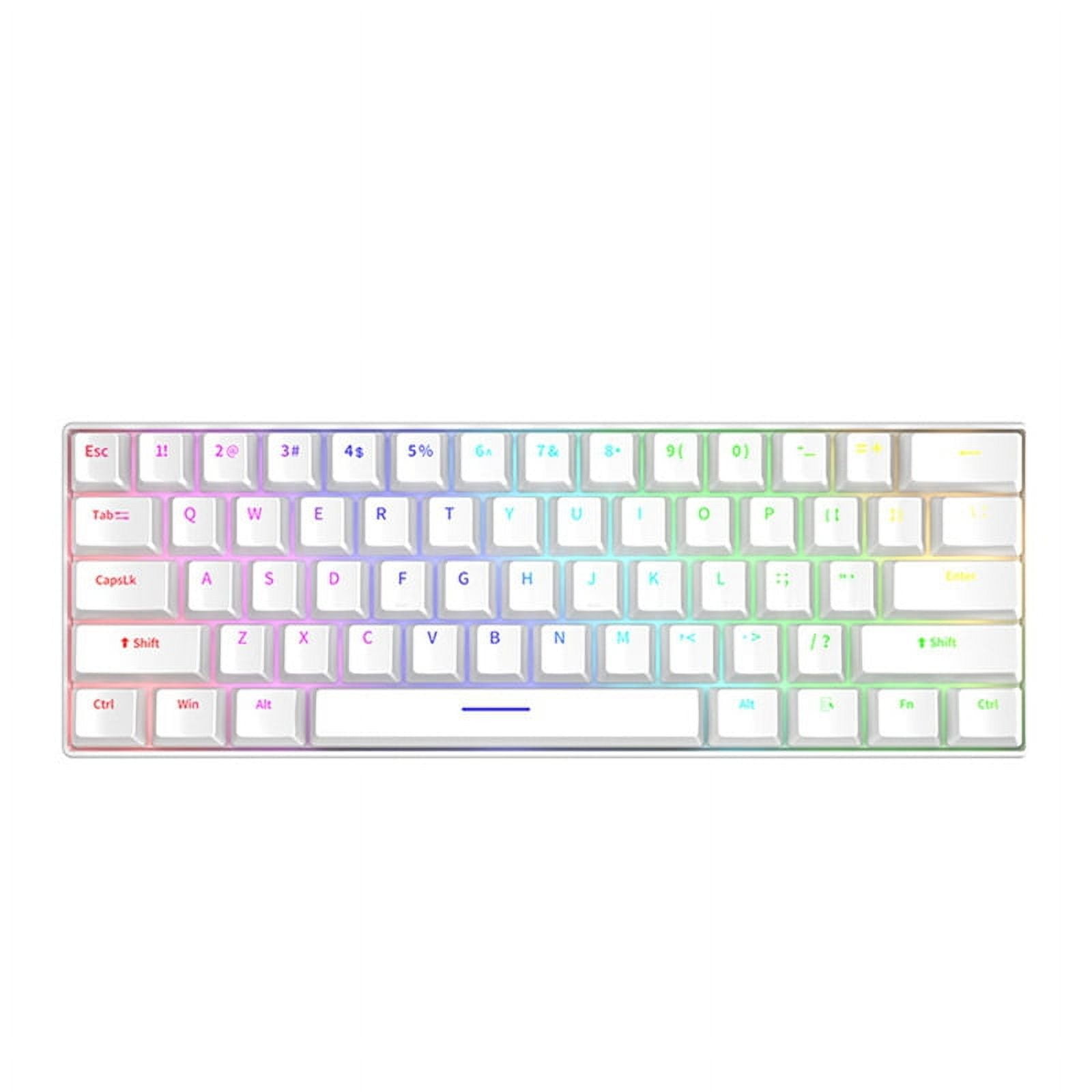 Mechanical Keyboard 61 Keys Mixed Light Hot Swap Keyboard Office ...