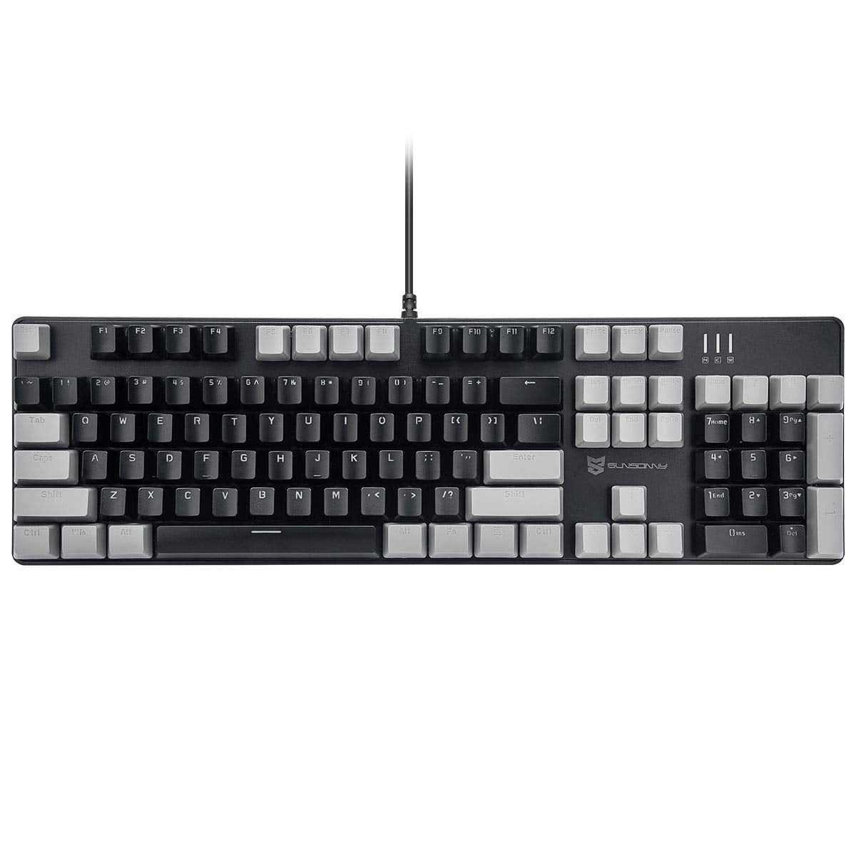 Mechanical Keyboard Gaming Keyboard | Black Switch Black & Grey Backlit ...