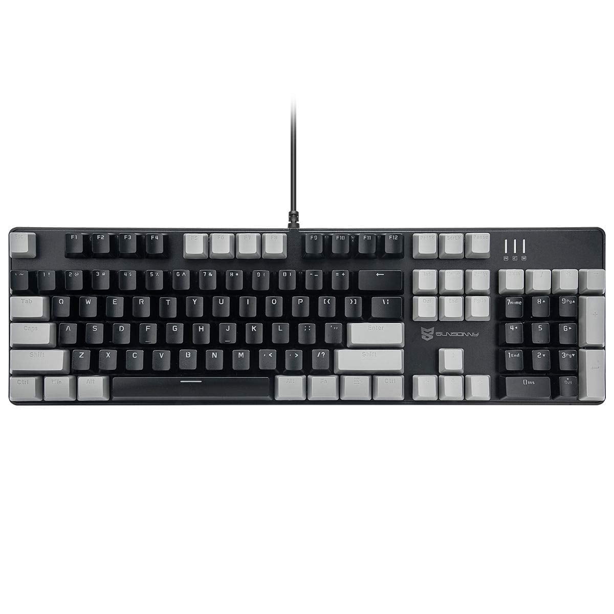 Mechanical Keyboard Gaming Keyboard | Black Switch Black & Grey Backlit ...