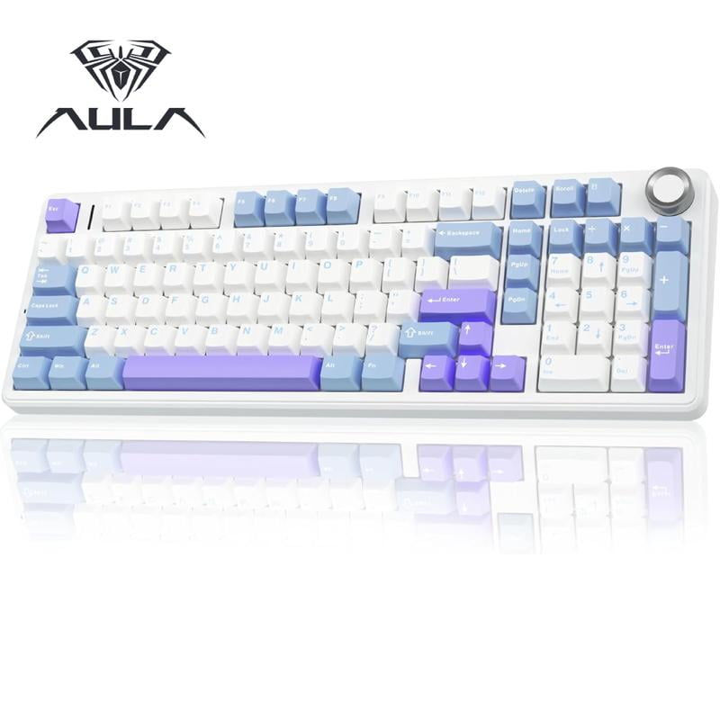 Mechanical Keyboard, Hot Swappable Custom Gaming Keyboard, Tri-Mode BT5 ...