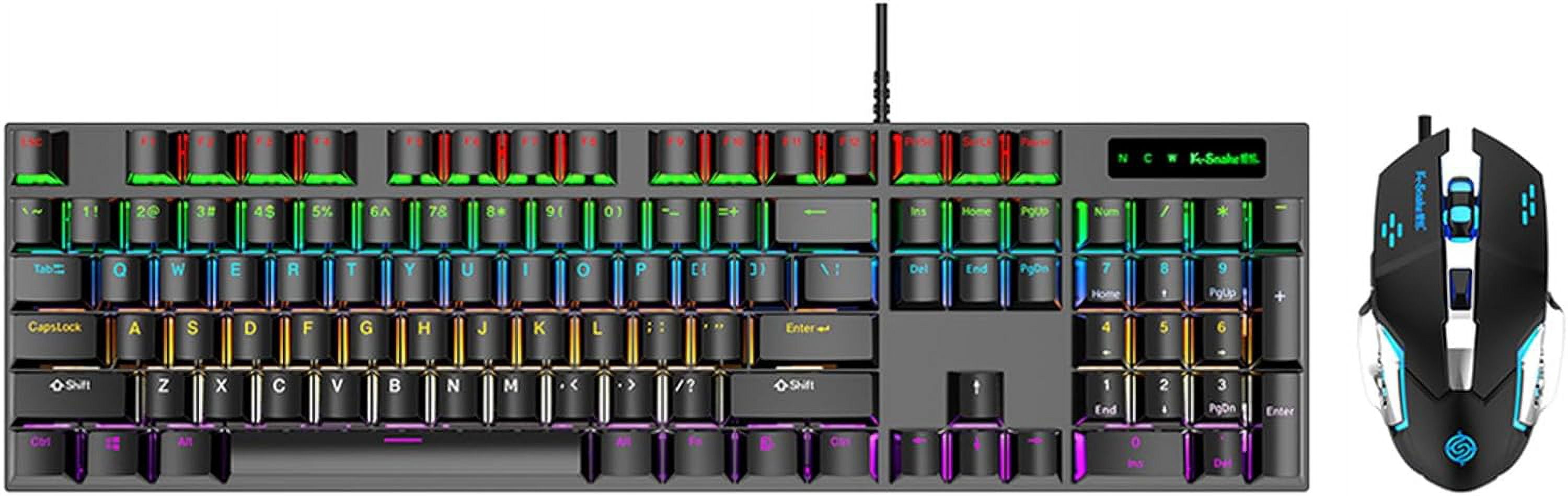 Mechanical Keyboard & Mouse Set Backlight Led Gaming Keypad With Mice ...