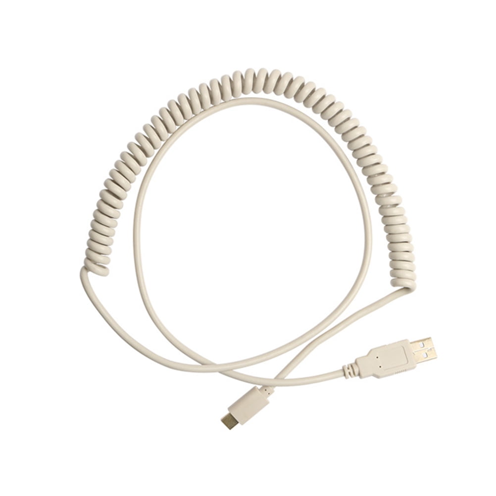 Mechanical Keyboard Spiral Cable Coiling Compatible Wire Light Grey ...