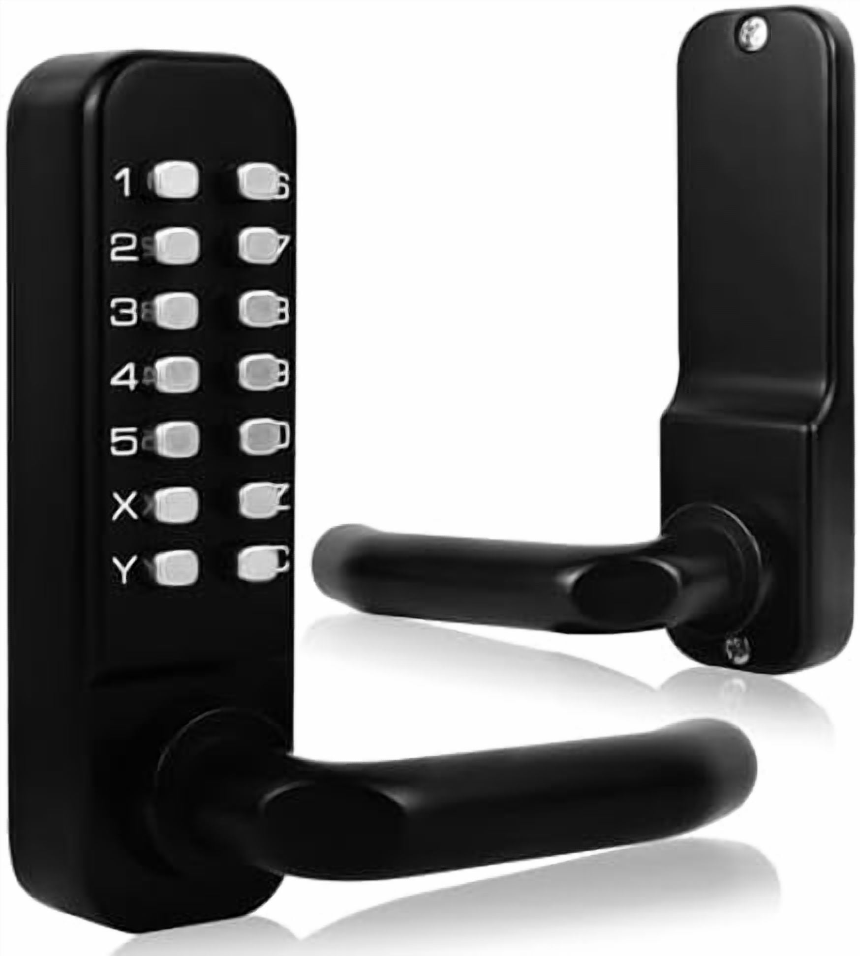 Mechanical Keyless Entry Door Lock with Handle，Stainless Steel ...