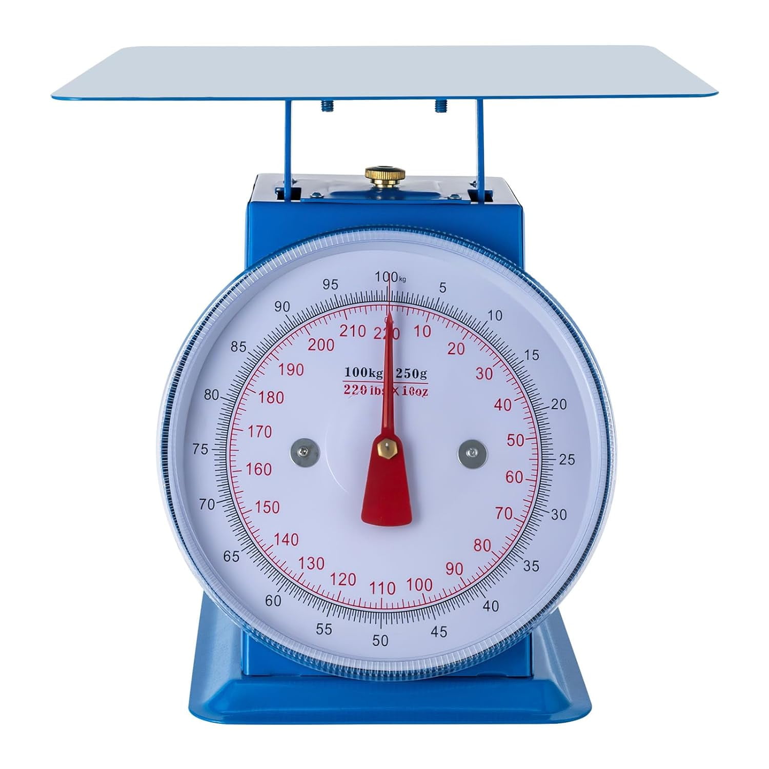 Mechanical Kitchen Scale 220lbs 13 x 13 Inch Weighing Pan Heavy Duty ...