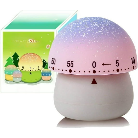 Mechanical Kitchen Timer, Cute Mushroom Timers for Kids, Wind Up 60 ...
