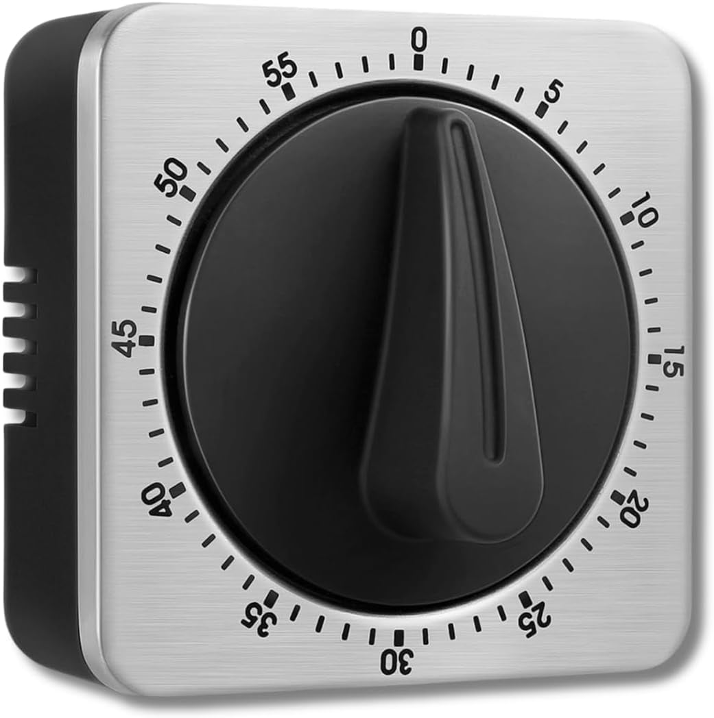 Mechanical Kitchen Timer Magnetic with Loud Alarm, 60-Minute Manual ...