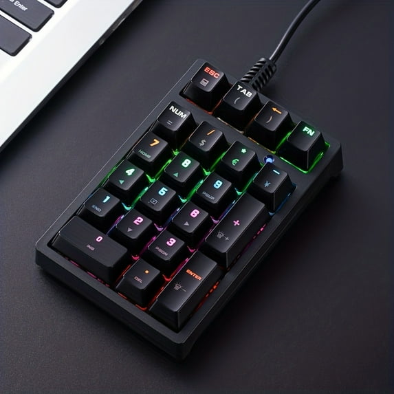 Mechanical Numeric Keypad Blue Switch mini Wired Keyboard Computer ...