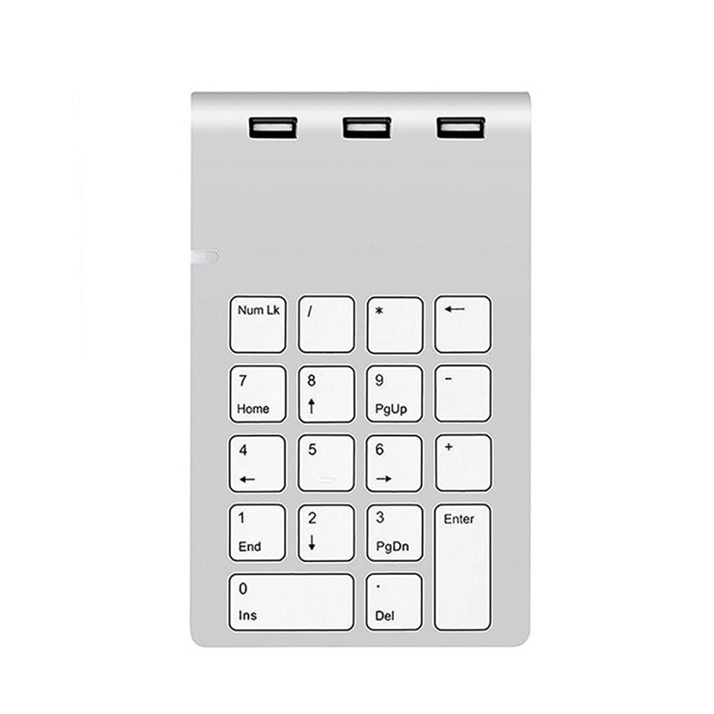 Mechanical Numeric Keypad Wired USB 18-key Numpad 3 USB Ports Hub for ...