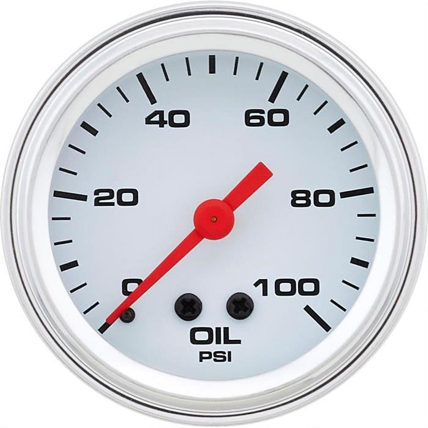Mechanical Oil Pressure Gauge, 2-1/16 Inch, White - Walmart.com