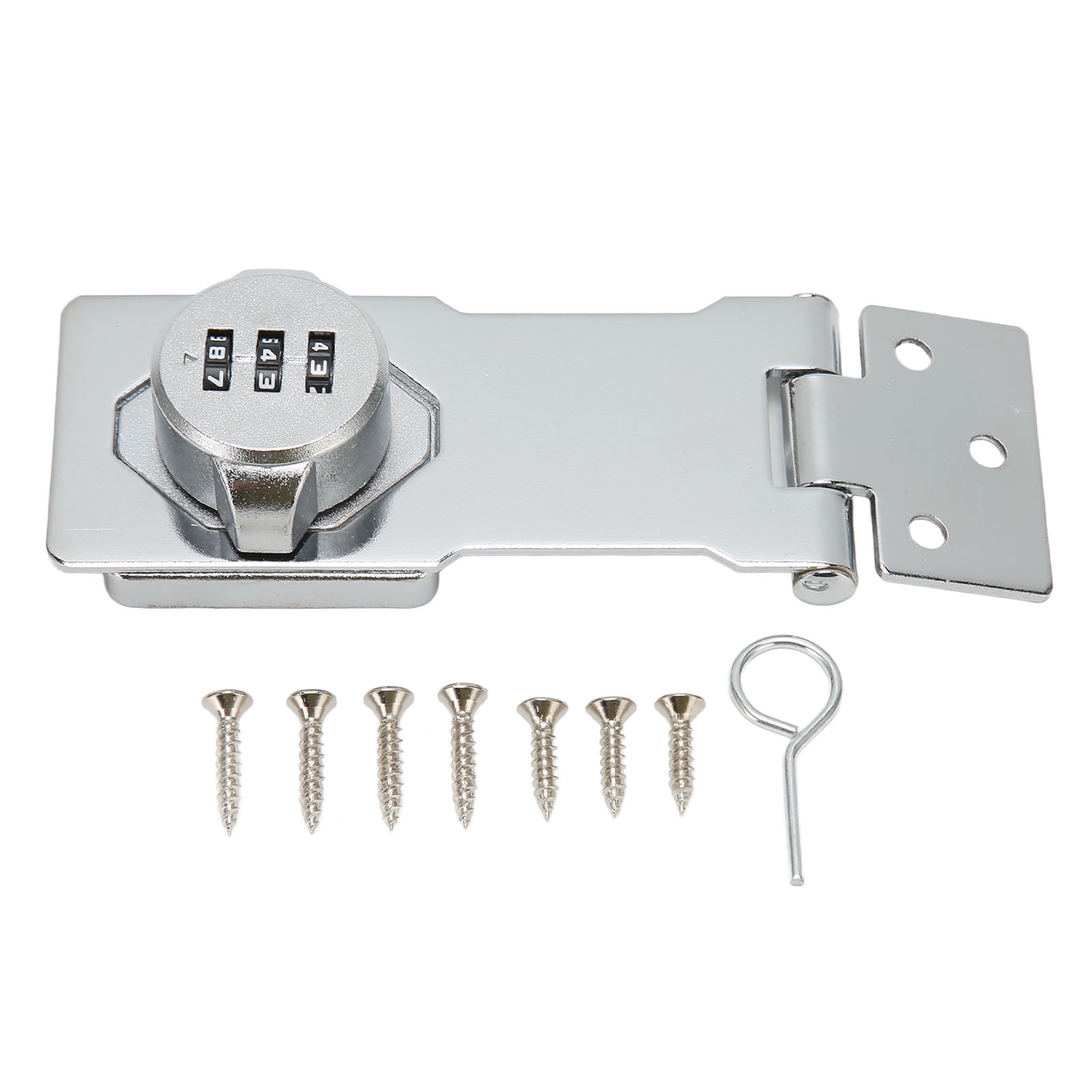 Mechanical Password Lock Silver Combination Lock Anti Theft Hasp Lock ...