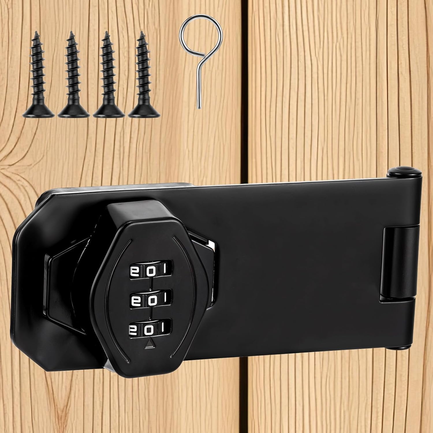 Mechanical Password Rotary Hasp Lock, Cabinet Lock Keyless 3-Digit ...