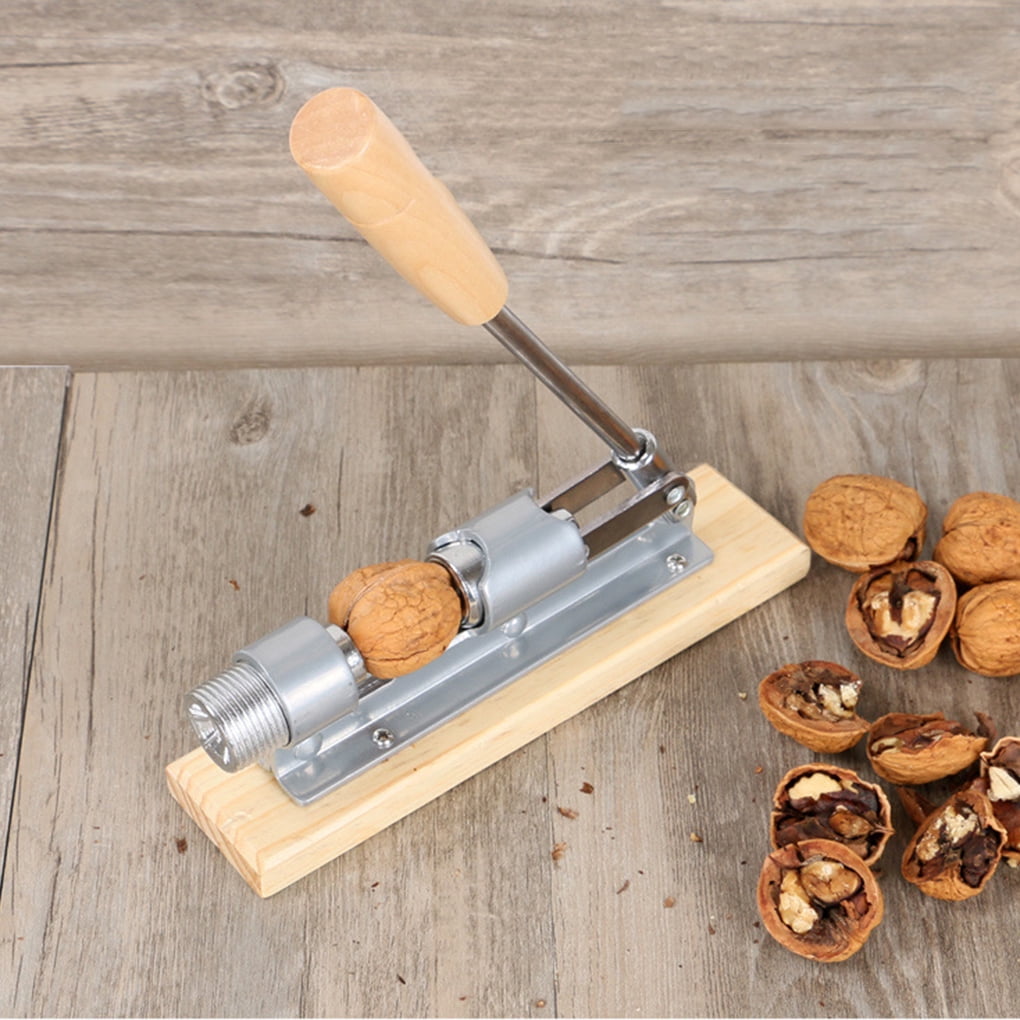 Mechanical Pecan Nut Cracker with Base Stainless Steel Nutcracker Multi-Function Sheller Pecans ...