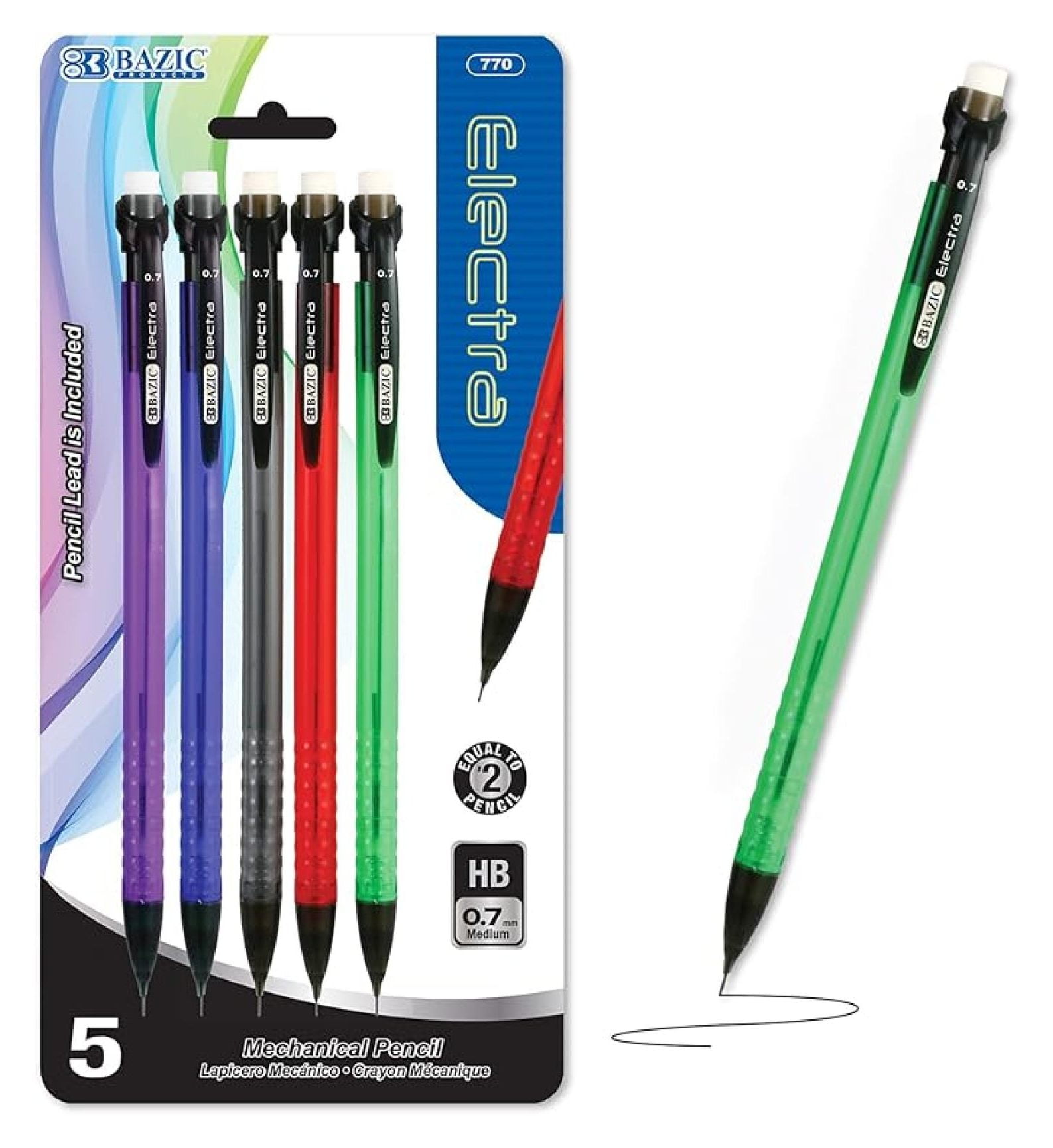 Mechanical Pencil Electra 0.7mm, Smooth Writing Pencils Lead, Latex ...