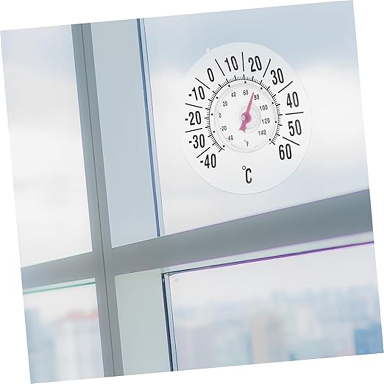 Mechanical Pointer Transparent Suction Window Thermometer for Indoor ...