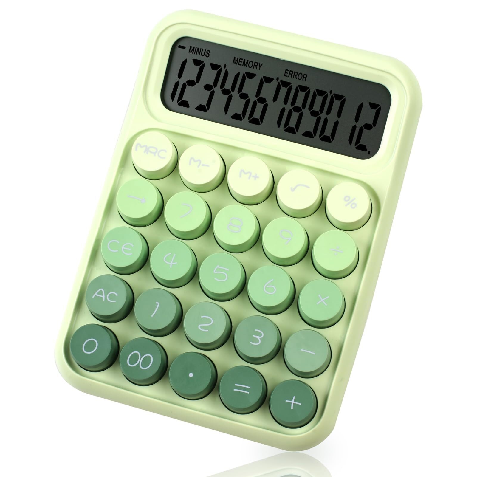 Mechanical Pushbutton Calculator, 12 Digit Large LCD Display, Big ...