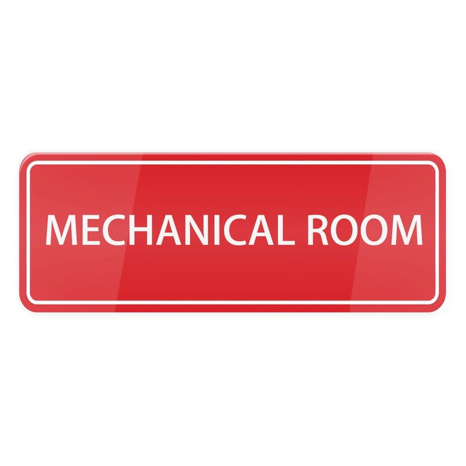 Mechanical Room Sign 3" X 10" Premium DurableAcrylic Signs - Walmart.com