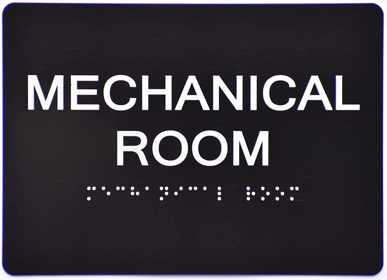 Mechanical Room Sign - Black (Aluminium, Black/Silver,Size 5x7) The ...