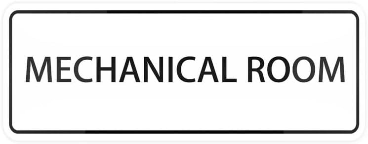 Mechanical Room Sign For House (With Strong Adhesive Tape), 3" X 10 ...