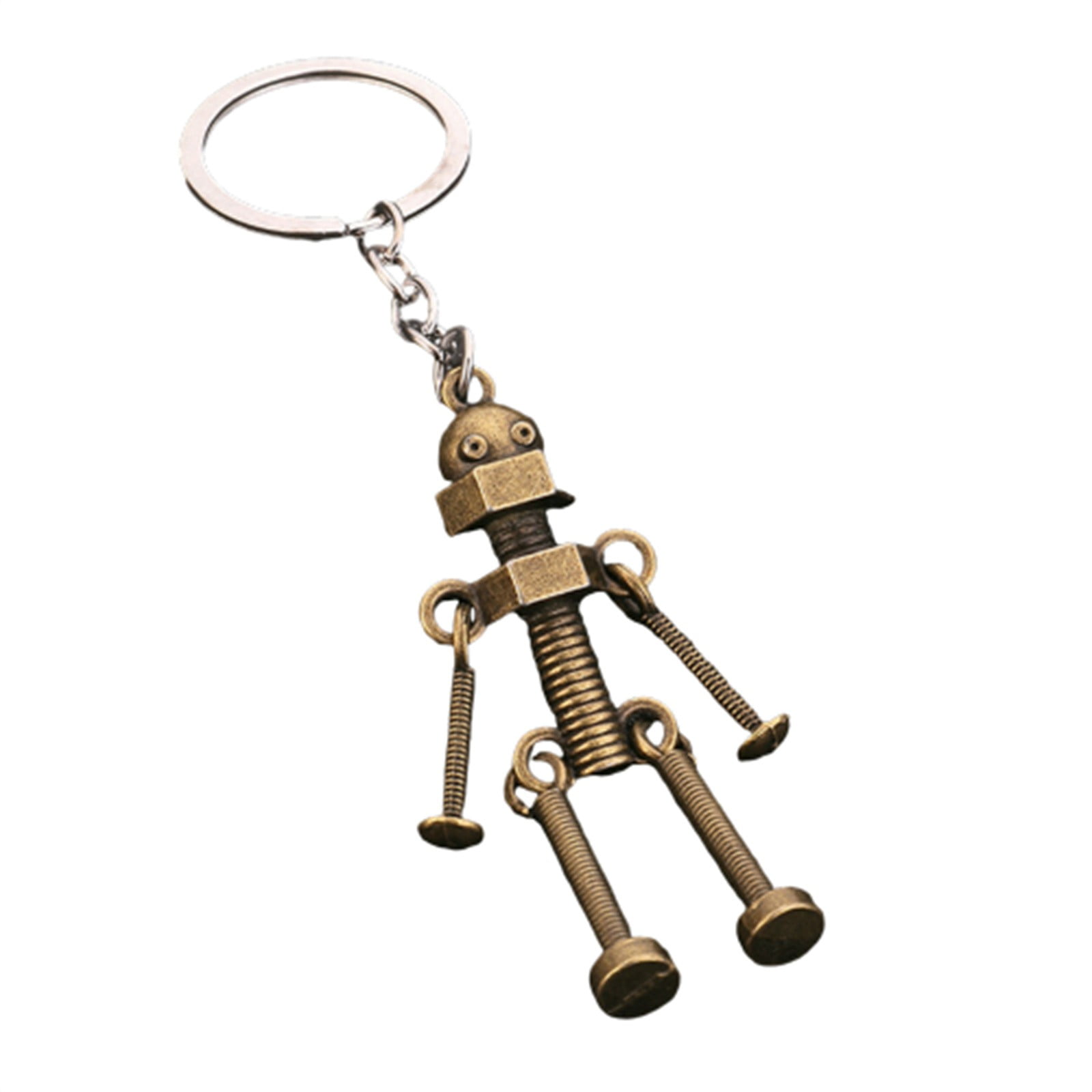 Mechanical Screw Robot Keychain Movable Joint Robot Car Key Holder For ...
