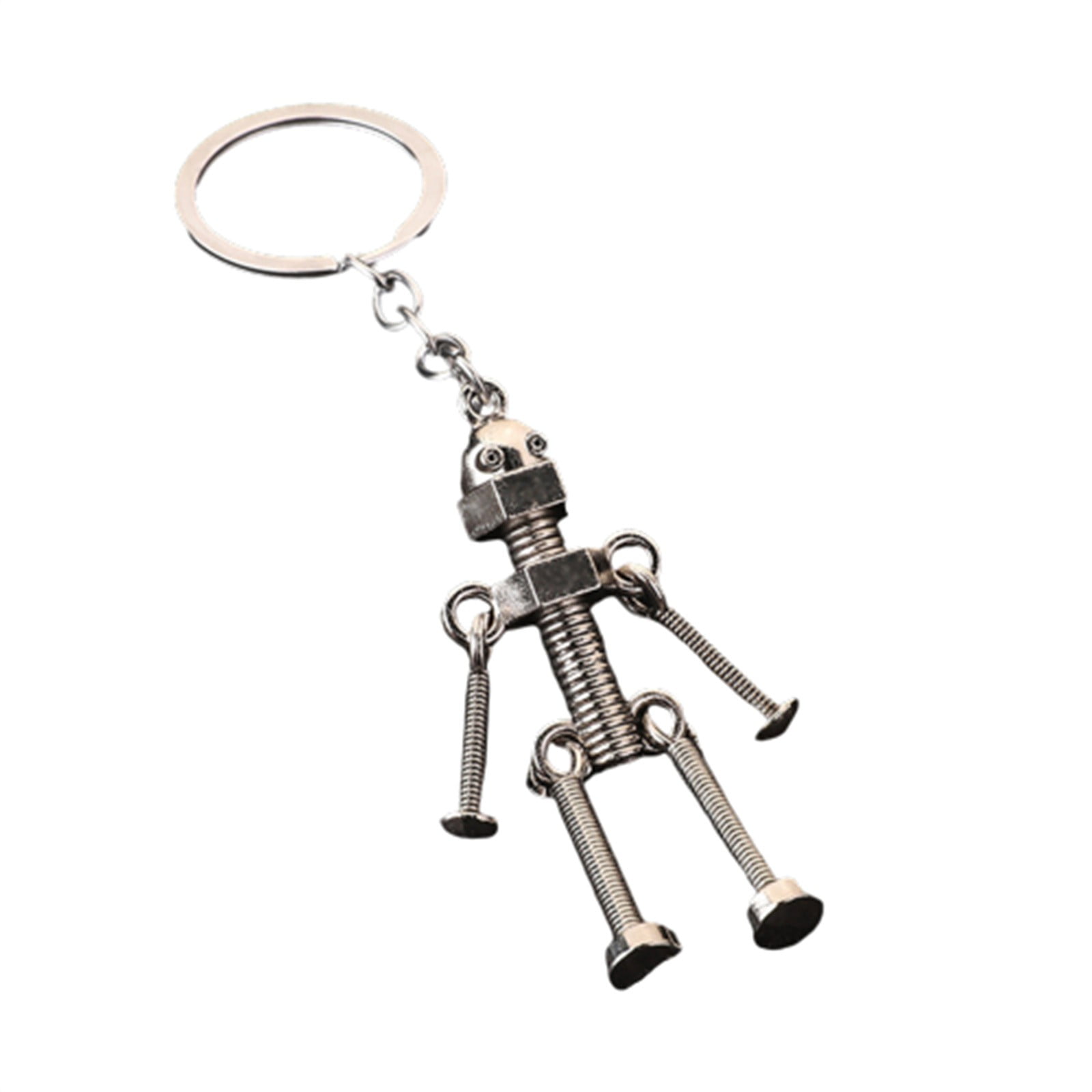 Mechanical Screw Robot Keychain Movable Joint Robot Car Key Holder For ...