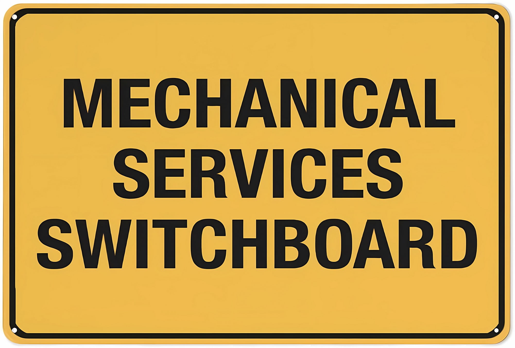Mechanical Services Switchboard Sign - 8"x12" Tin Sign for Garden Yard ...
