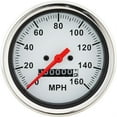 Mechanical Speedometer Gauge, 3-3/8 Inch, White Face with Bold Black ...