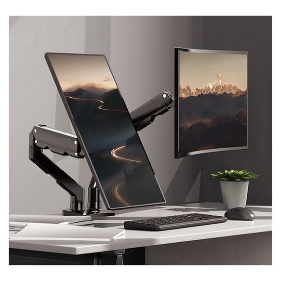 Mechanical Spring Arm 27-34 Inch Dual Arc Screen Desktop Monitor Holder ...