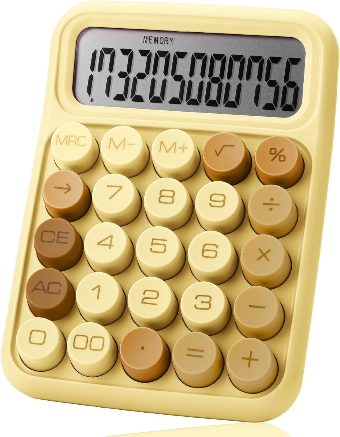 Mechanical Switch Calculator - 12 Digit Large LCD Display, Pink with ...