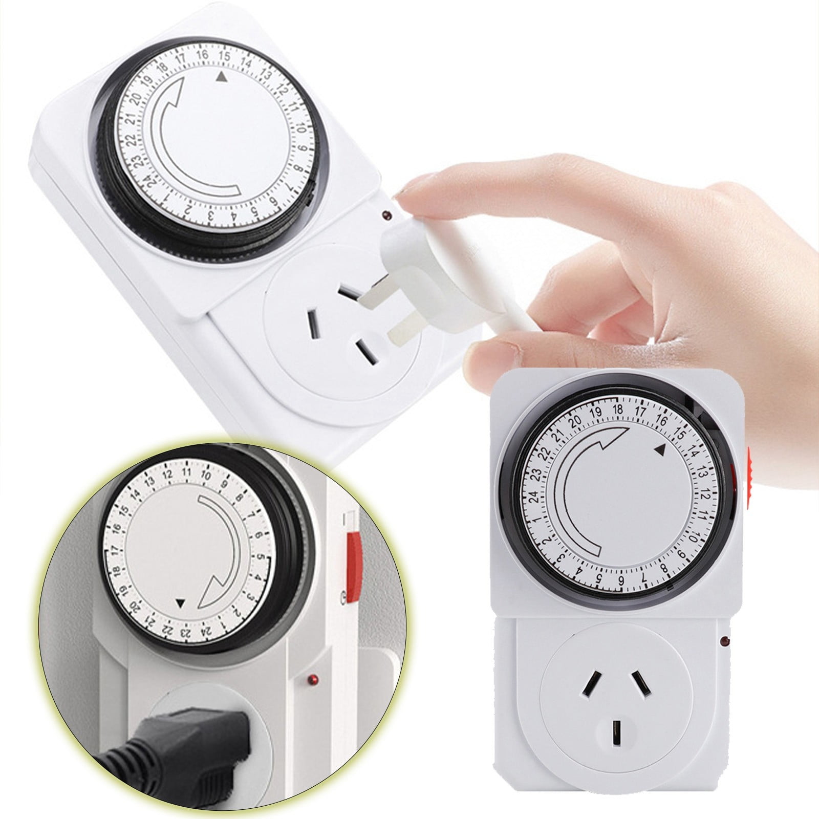 Mechanical Timer 24 Hour Programmable Socket For Electrical - Walmart.com