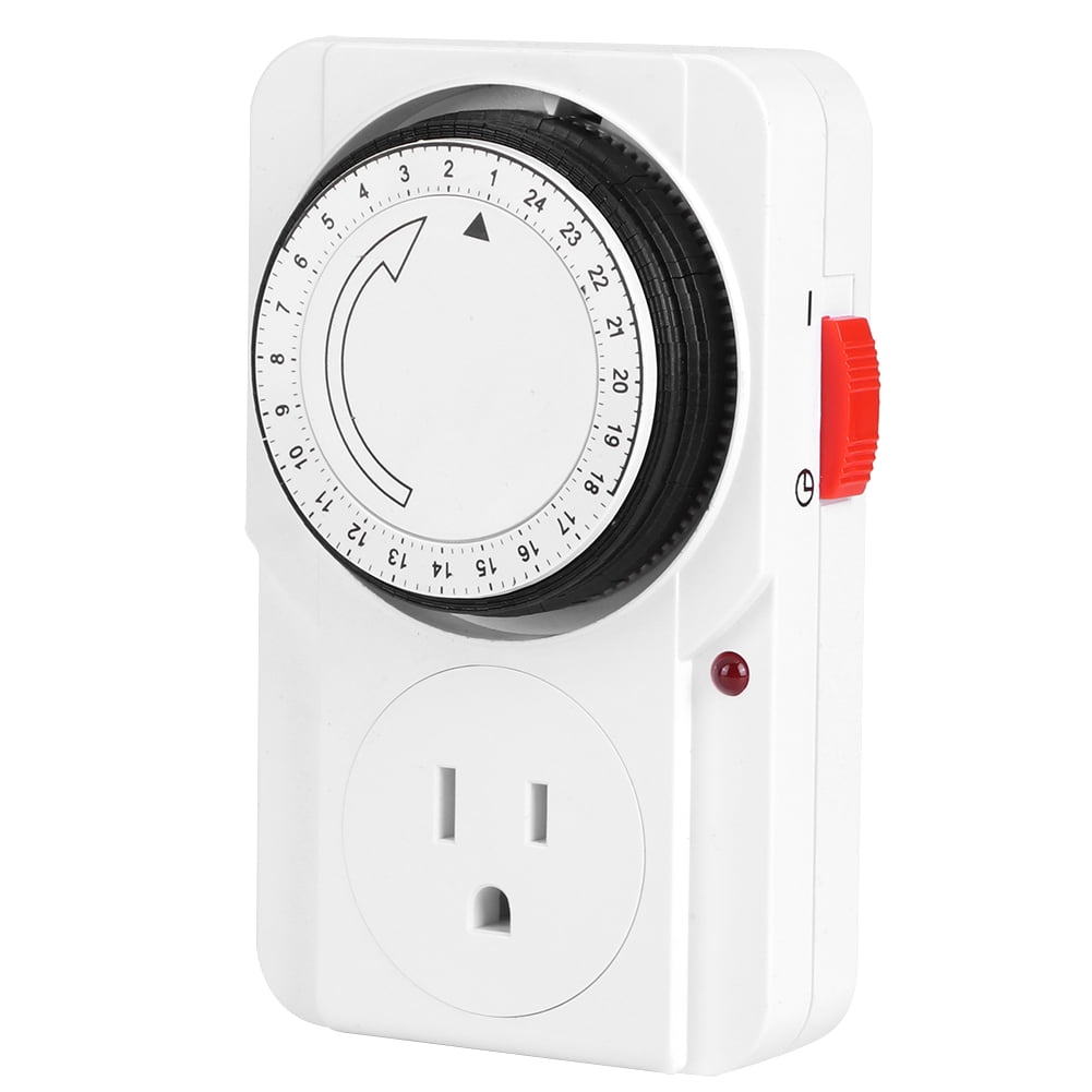 Mechanical Timer Socket 24?Hour Cycle Timing Controller Socket US Plug 125V Home Supplies ...