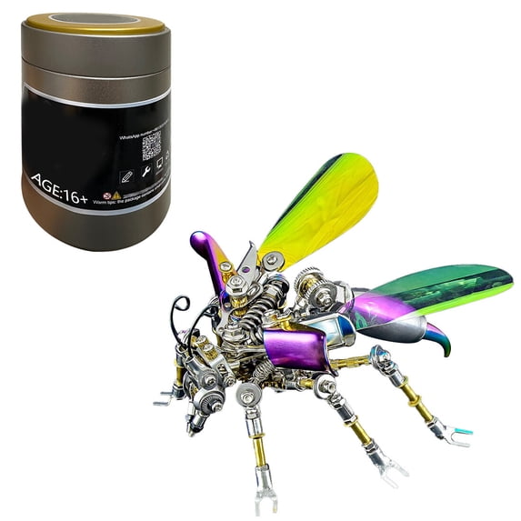 Mechanical Wasp 3D Metal Puzzle Kit | 180PCS Stainless Steel DIY ...