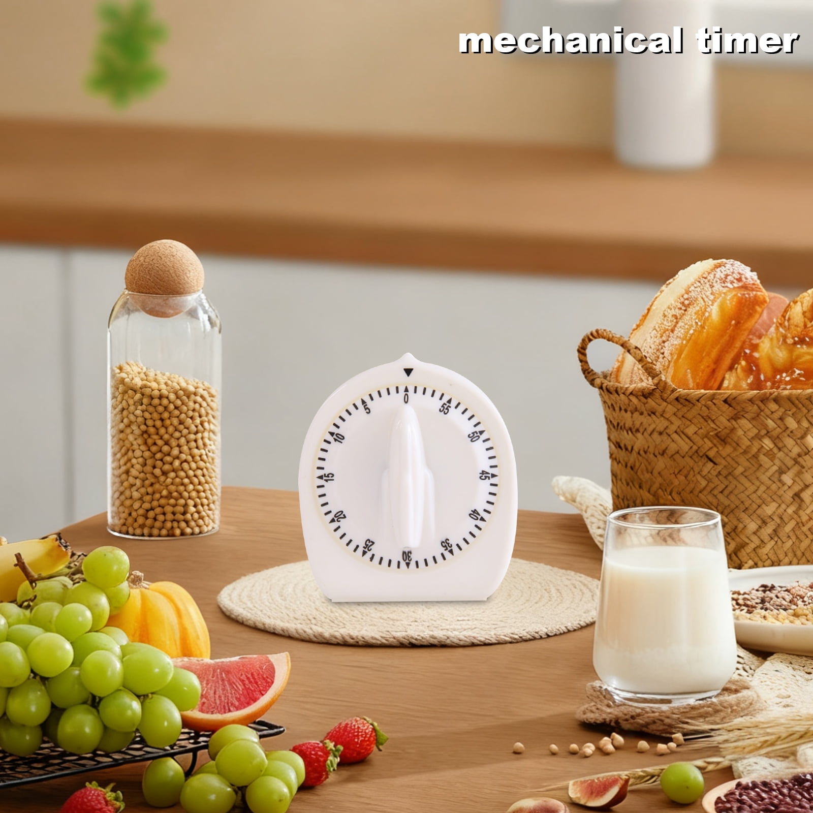 Mechanical Wind Up Timer 60 Minutes, Visual Countdown Timer with Loud ...