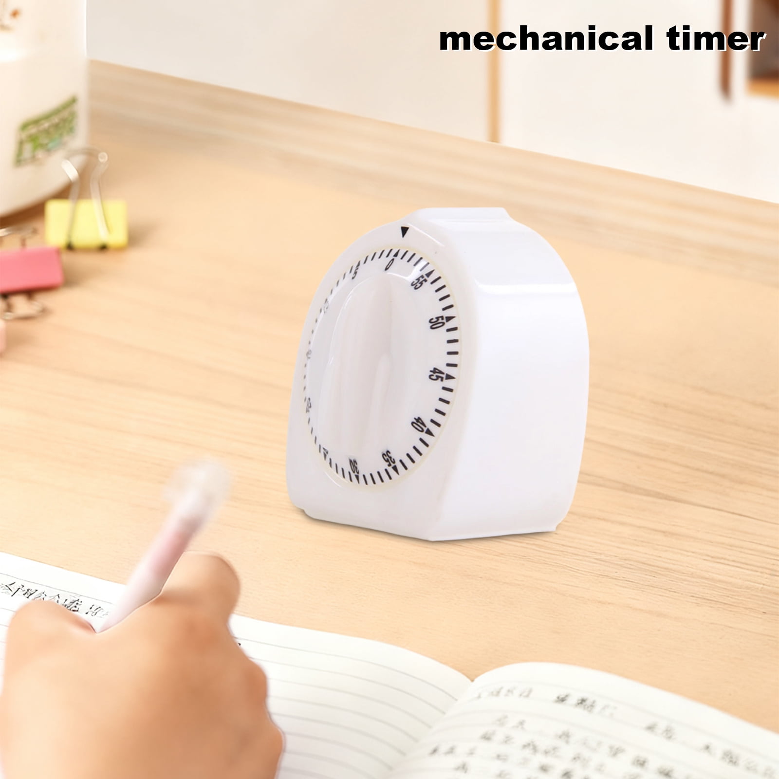 Mechanical Wind Up Timer 60 Minutes, Visual Countdown Timer with Loud ...
