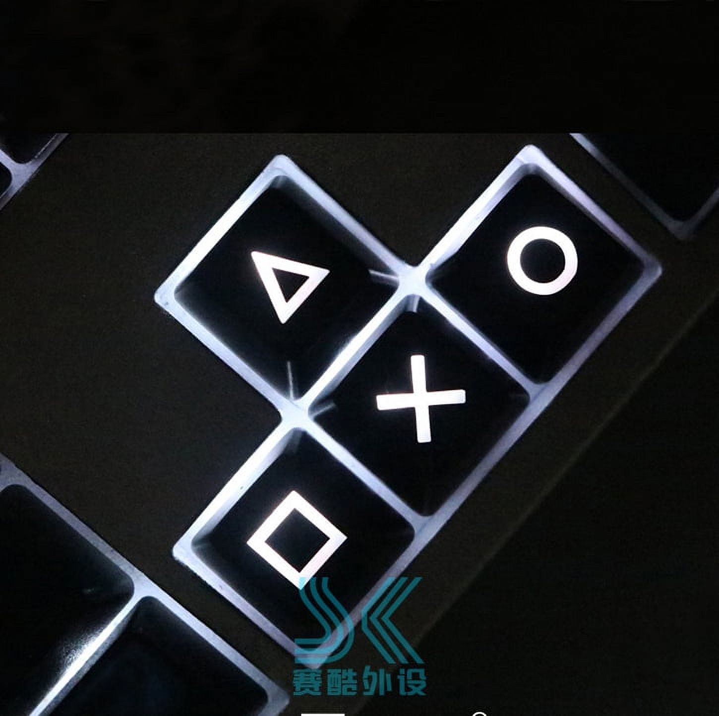 Mechanical keyboard ABS Pervious to light keycap direction key up and ...