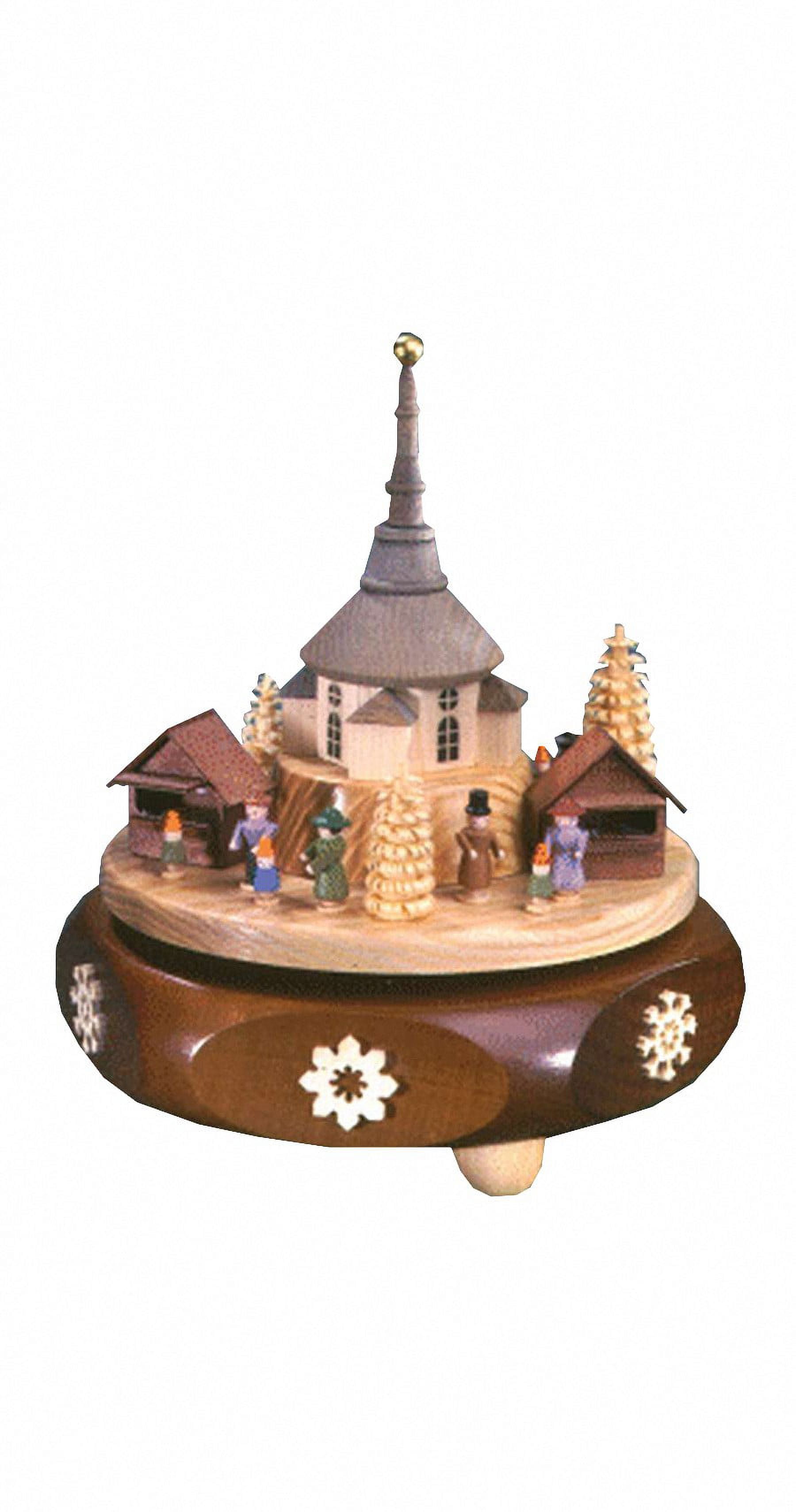 Mechanical music box Seiffen christmas market, silent night, original ...