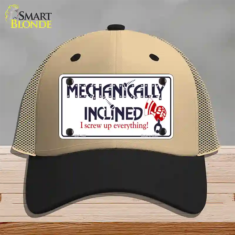 Mechanically Inclined Novelty License Plate Hat Mesh Khaki|Black ...