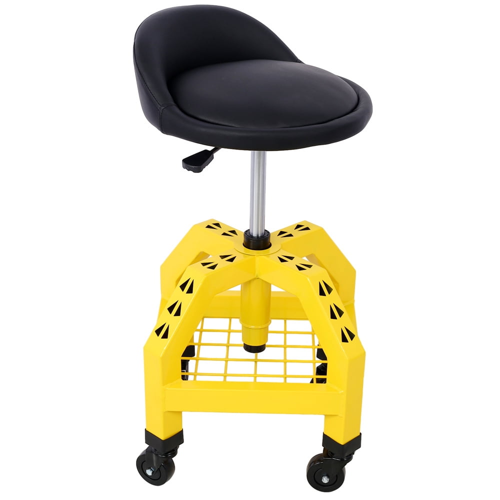 Mechanics Rolling Creeper Seat, Adjustable Height 360° Swivel Shop Seat ...