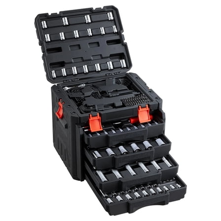 CRAFTSMAN Heavy Duty Mechanics Tool Set, SAE/Metric, 135-Piece in Box ...