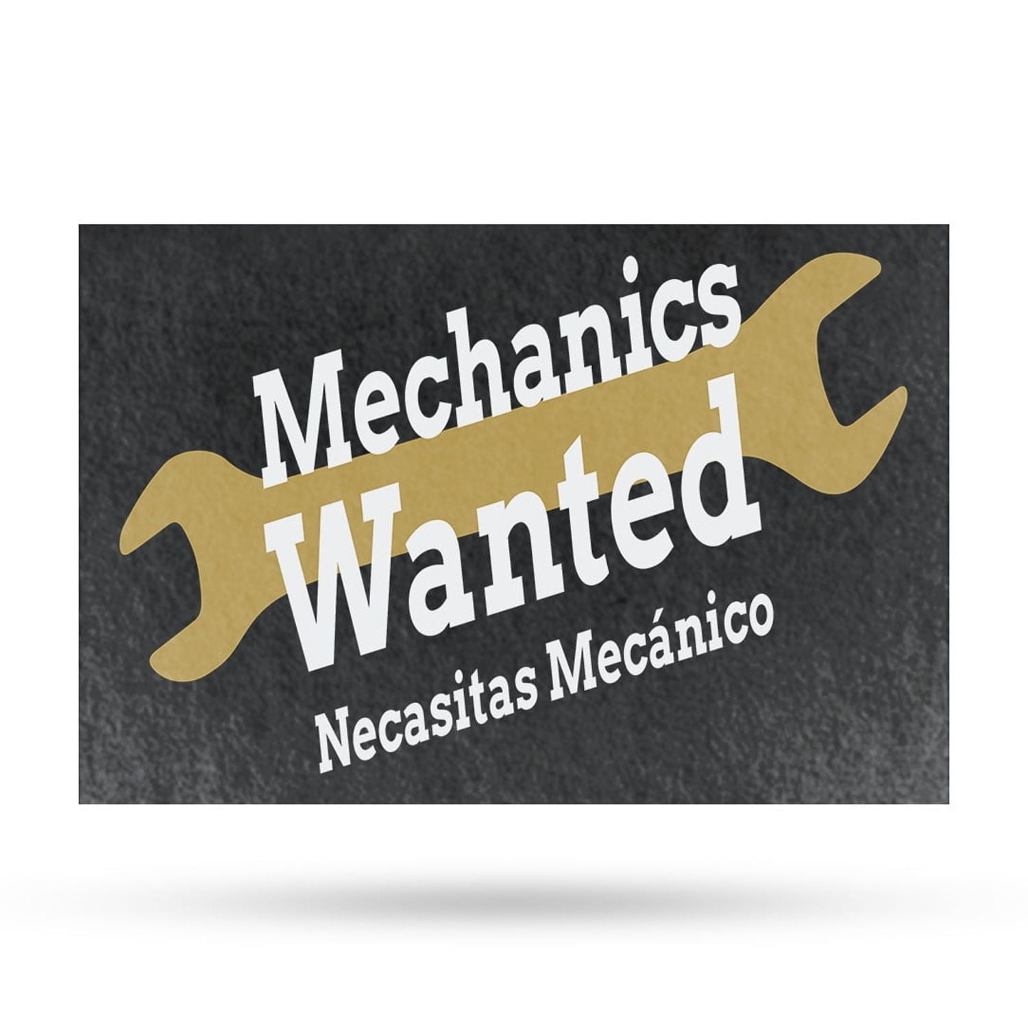 Mechanics Wanted English Spanish Vinyl Decal 24 Inch x 36 Inch ...