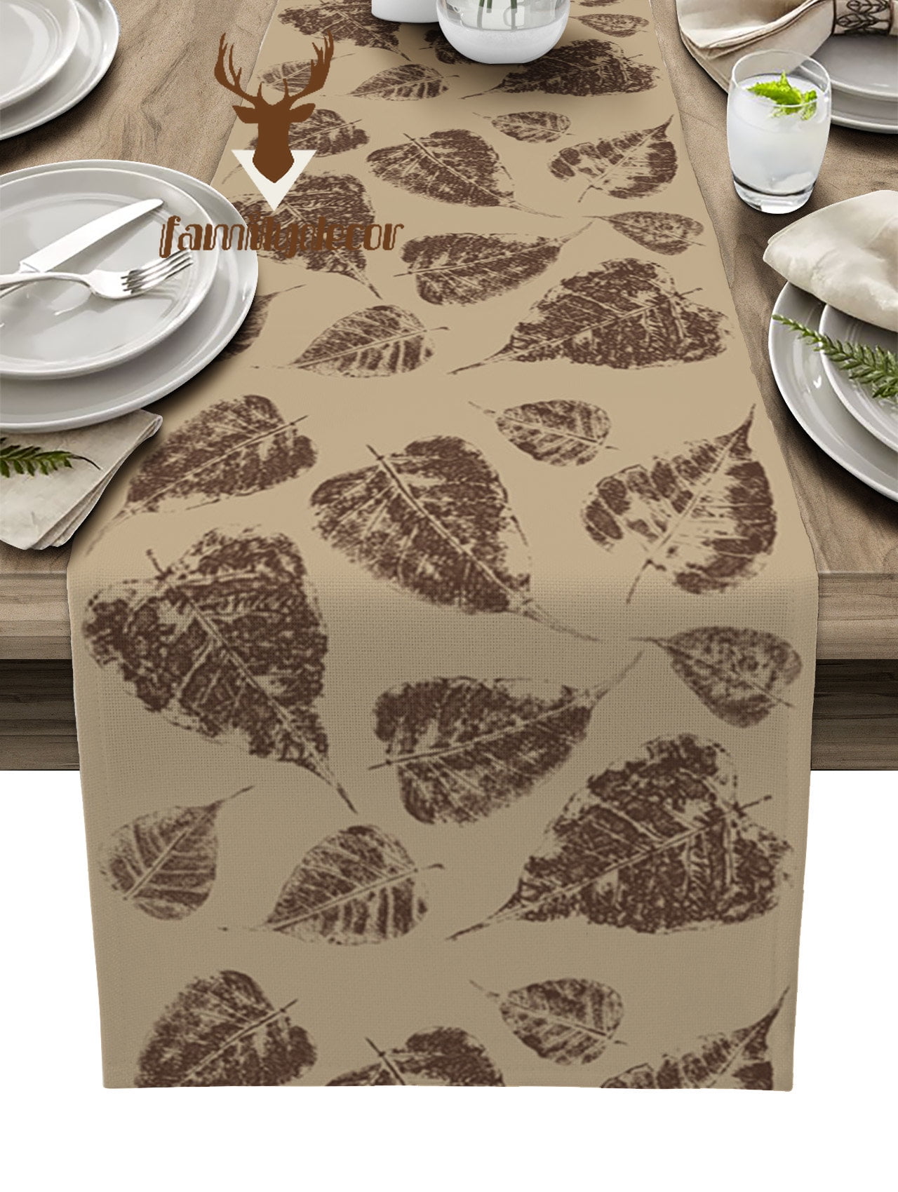 Mechanism Of Nature Leaves Retro Printed Table Cloth Coffee Table ...