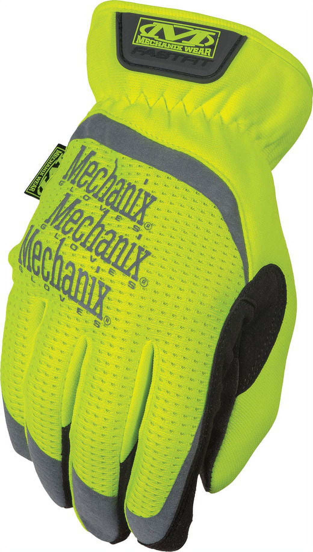 Mechanix Wear Small Hi-Viz Yellow FastFit Full Finger Synthetic Leather ...
