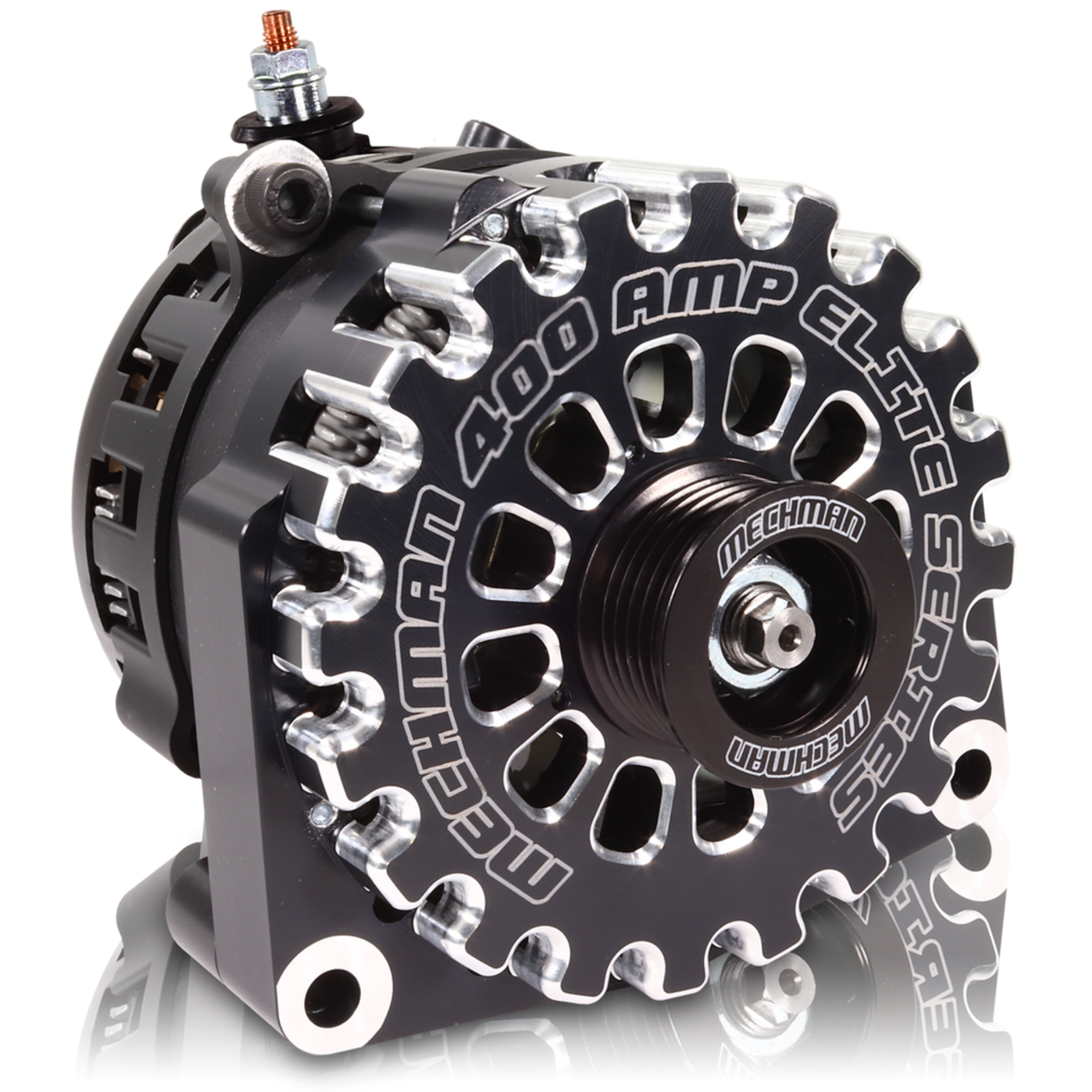 Mechman High Output 400 Amp Alternator Black Billet RVC Bypass 2014+ GM ...