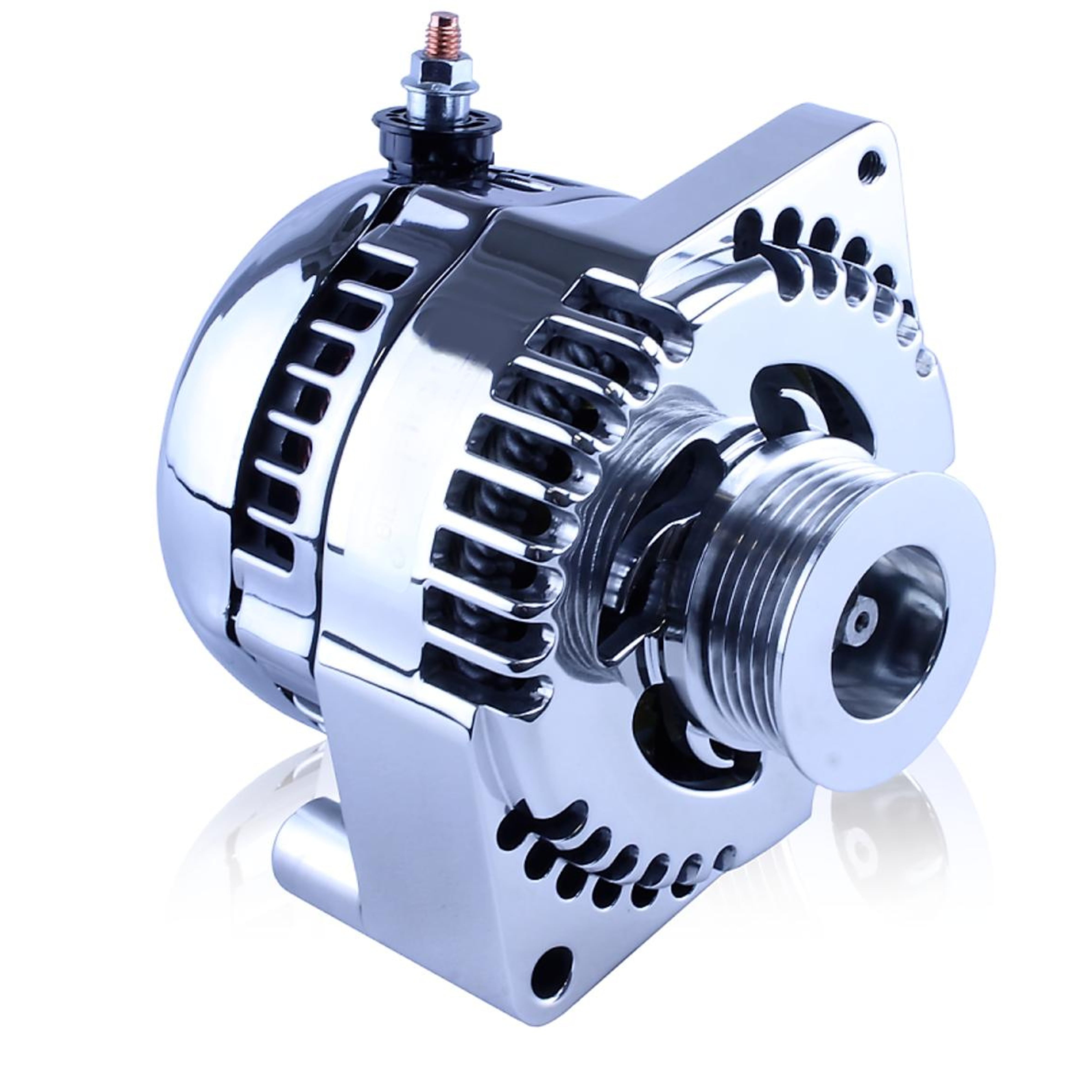 Mechman S-Series Chrome 240 Amp Alternator For 1987-1992 5.0L 6/12 Ford ...