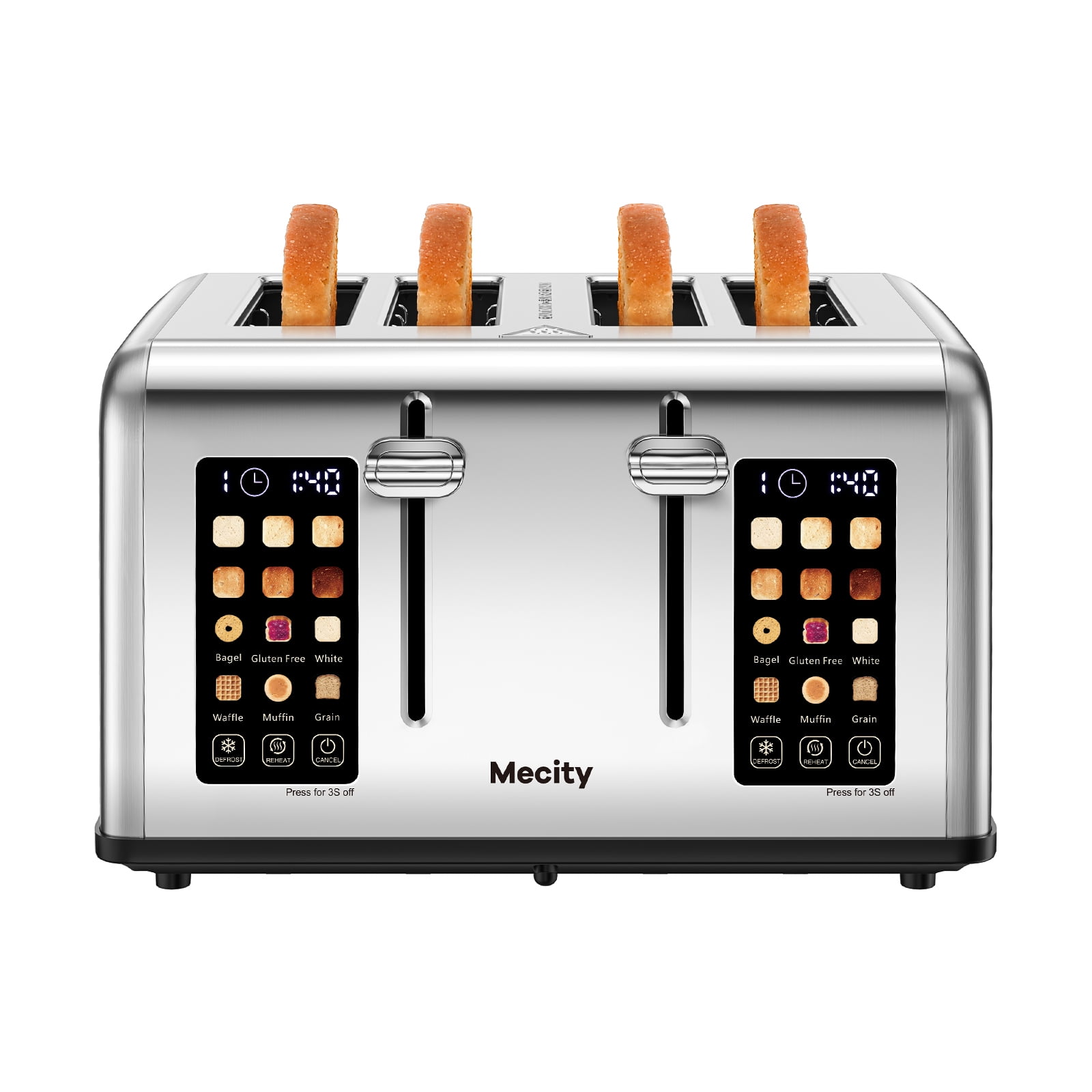 West Bend 2-Slice Stainless Steel Toaster Retro-Style with 4 Functions ...