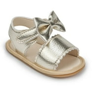 GYRATEDREAM Baby Toddler Infant Girls PU Leather Soft Sole Summer Sandals Flower Princess Flat ...