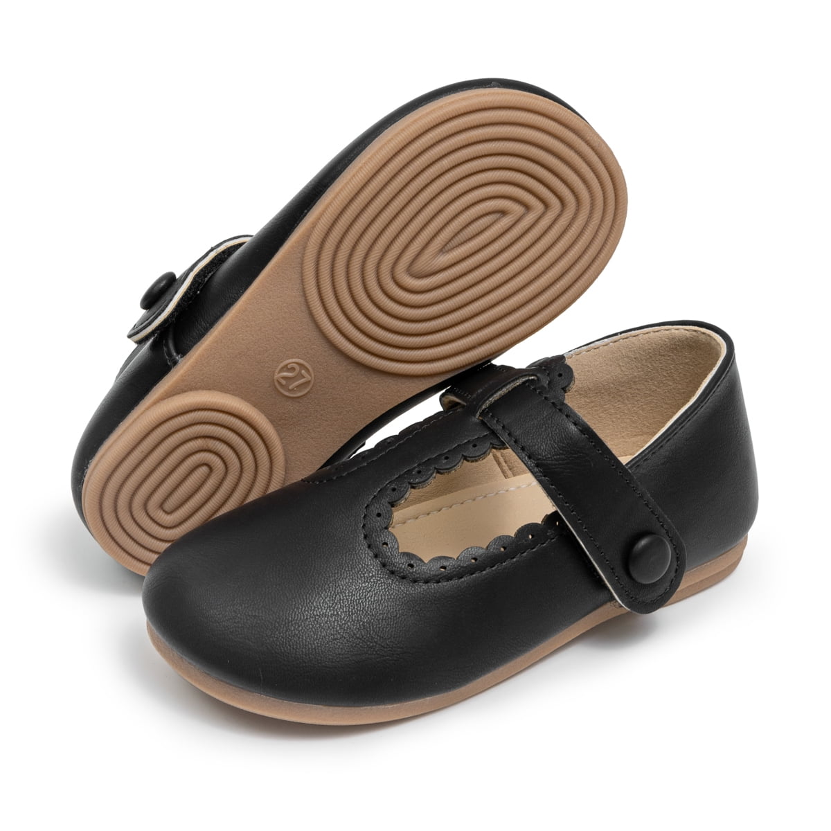 Meckior Toddler Girls Dress Shoes Little Girls Mary Jane Soft Sole ...