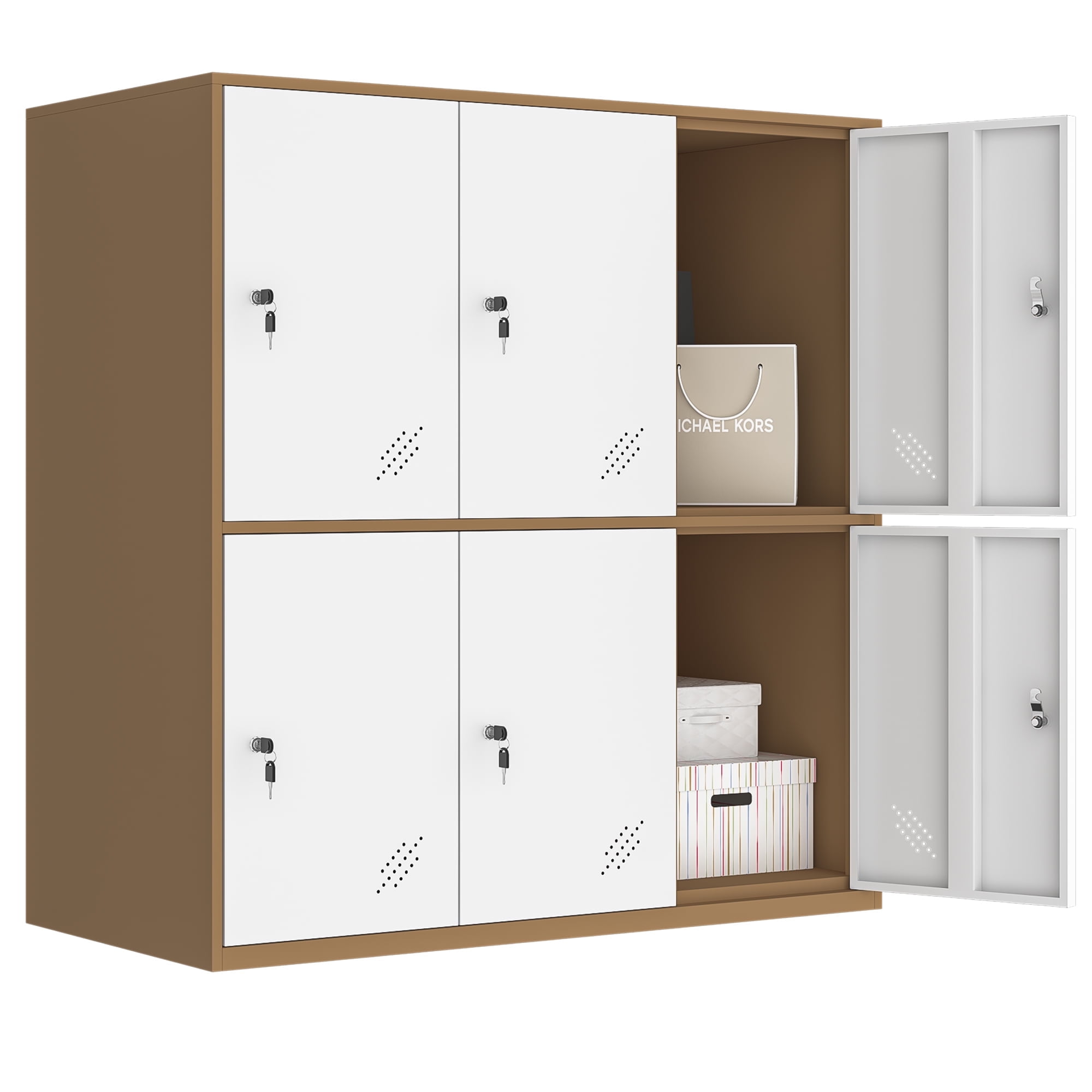Mecolor Furniture Dinning room small Metal Storage locker Office 2 ...