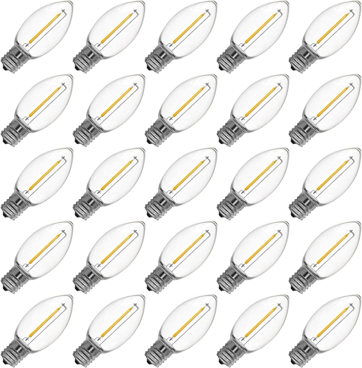 Meconard C9 Led Replacement Christmas Light Bulb, 25 Pack C9 ...