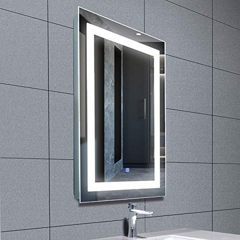 Mecor LED Lighted Bathroom Mirror Silvered Wall Mounted Mirror with ...